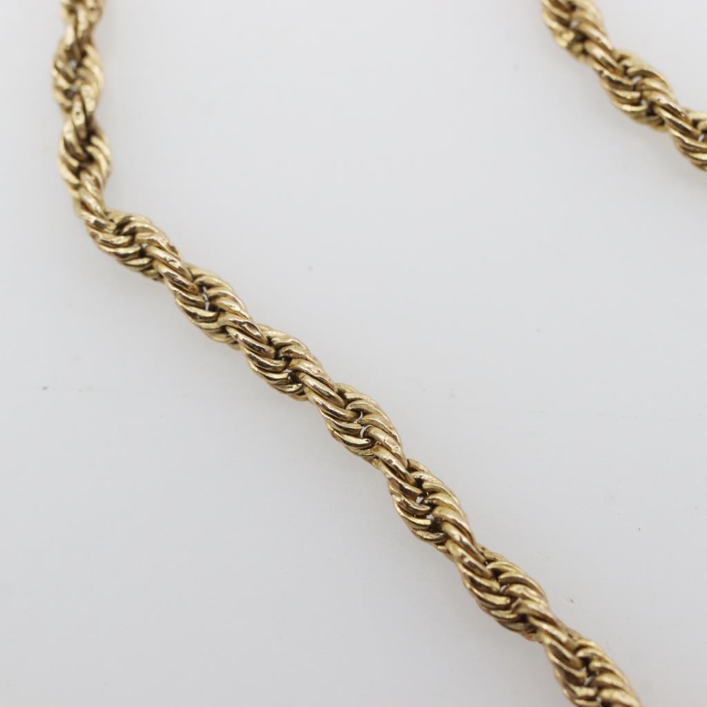 10kt Gold Rope Chain Necklace | Property Room