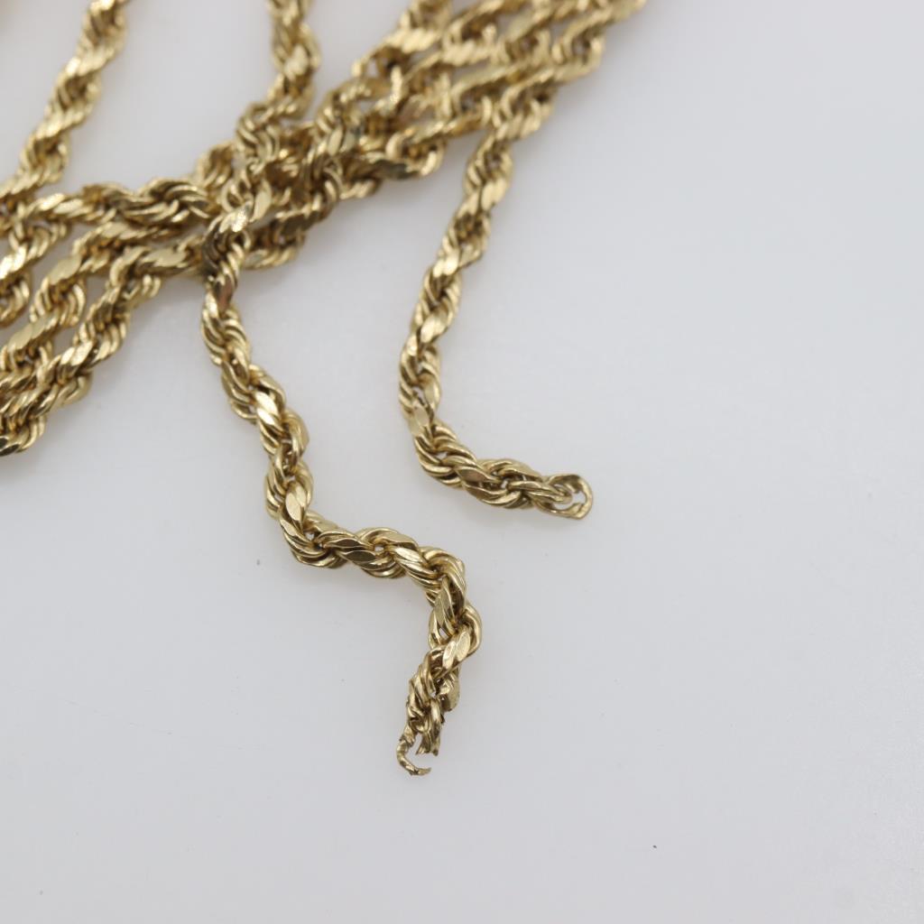 10kt Gold Rope Chain Necklace | Property Room