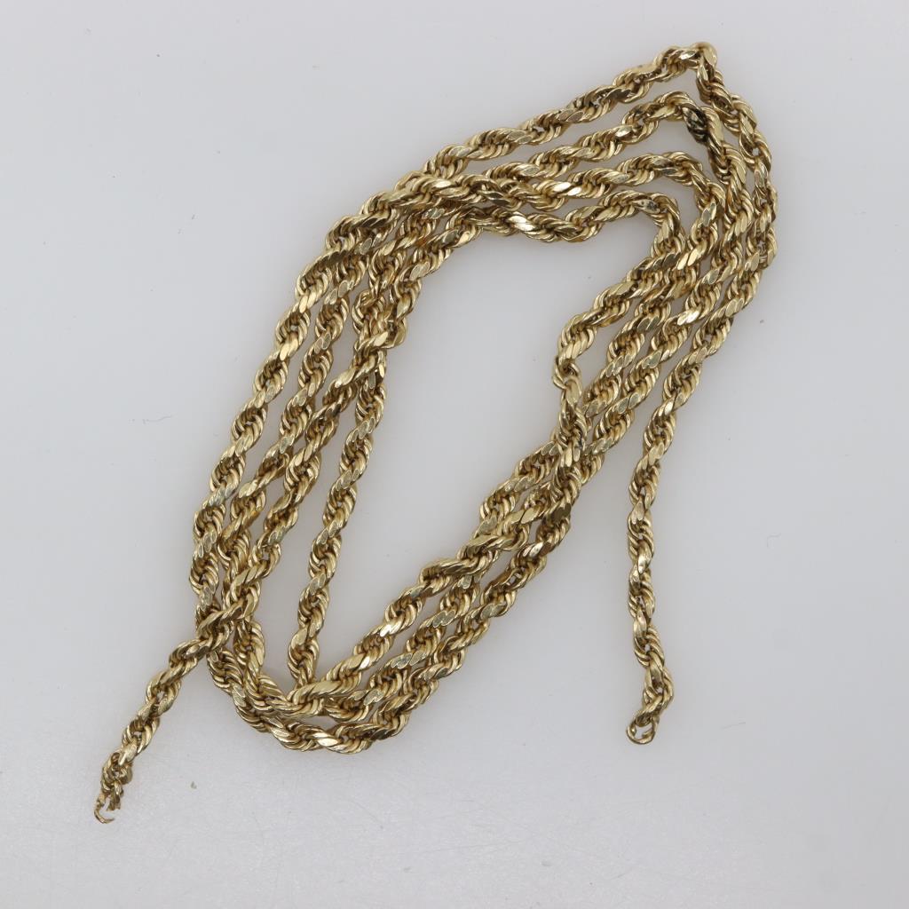 10kt Gold Rope Chain Necklace | Property Room