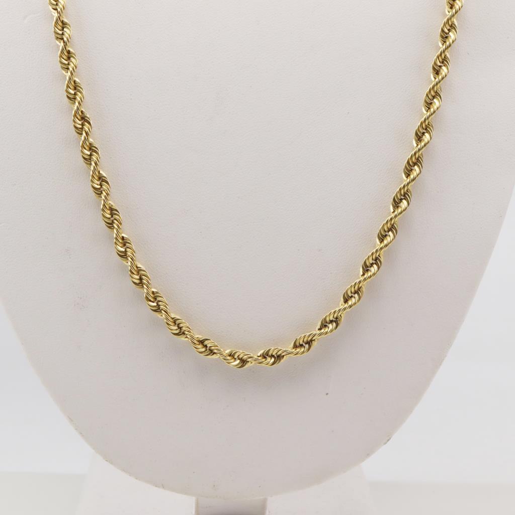 10kt Gold Rope Chain Necklace | Property Room