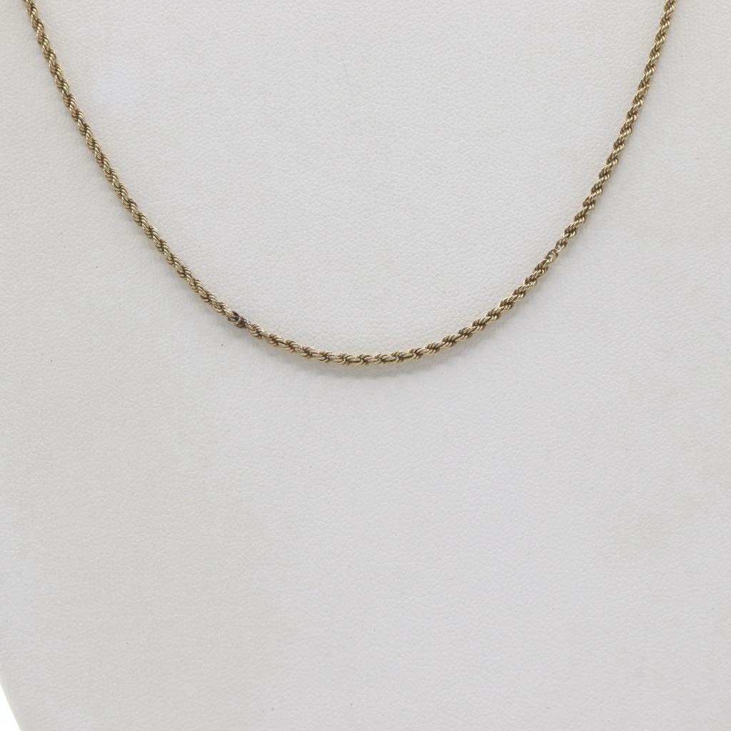10kt Gold Rope Chain Necklace | Property Room