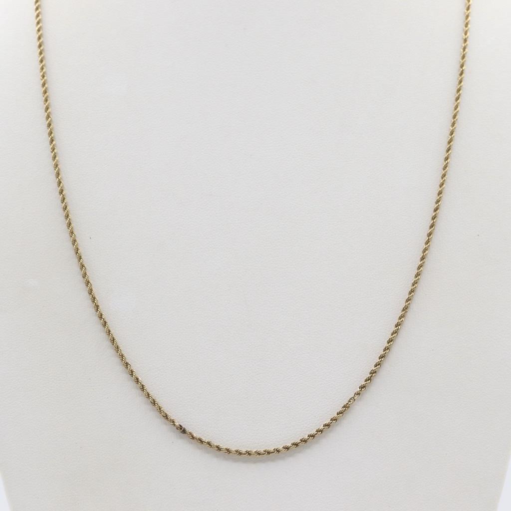 10kt Gold Rope Chain Necklace | Property Room