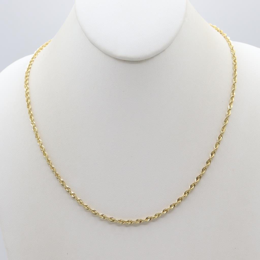 10kt Gold Rope Chain Necklace | Property Room