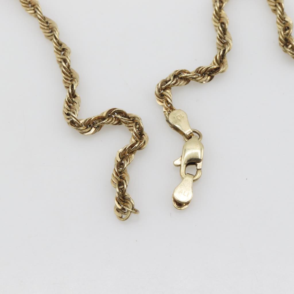 10kt Gold Rope Chain Necklace | Property Room