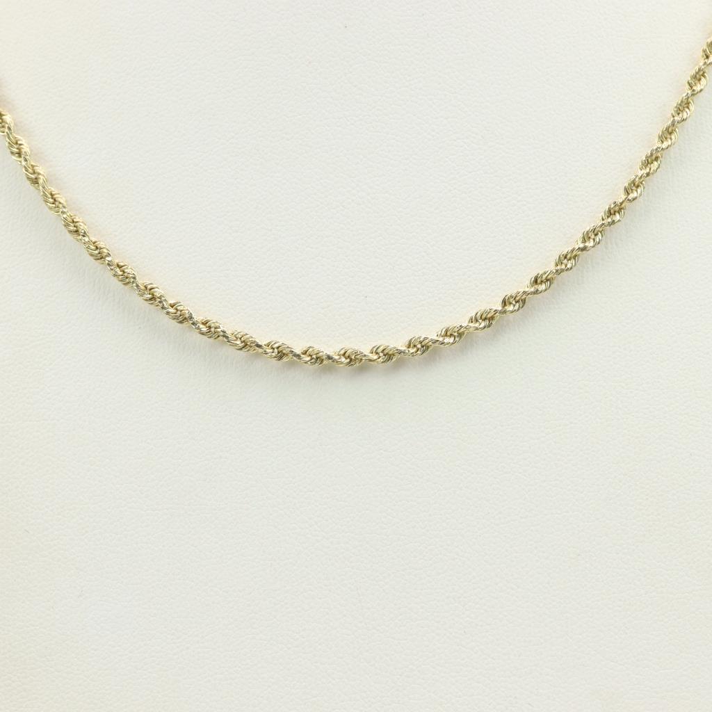 10kt Gold Rope Chain Necklace | Property Room