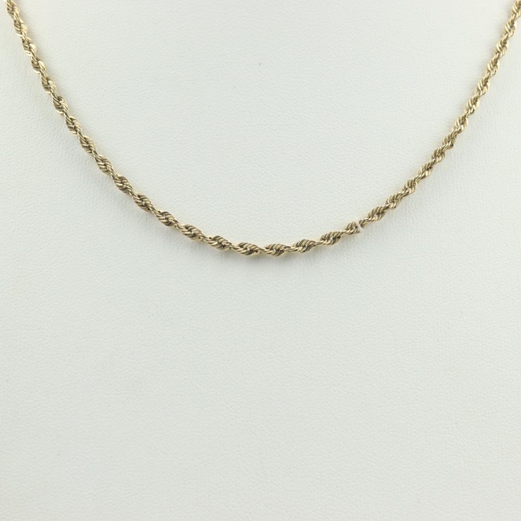 10kt Gold Rope Chain Necklace | Property Room