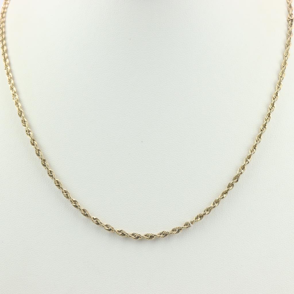 10kt Gold Rope Chain Necklace | Property Room