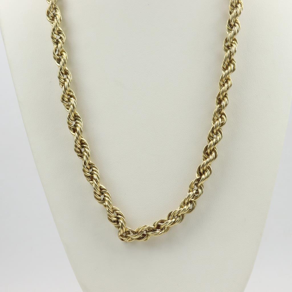 10kt Gold Rope Hollow Necklace | Property Room