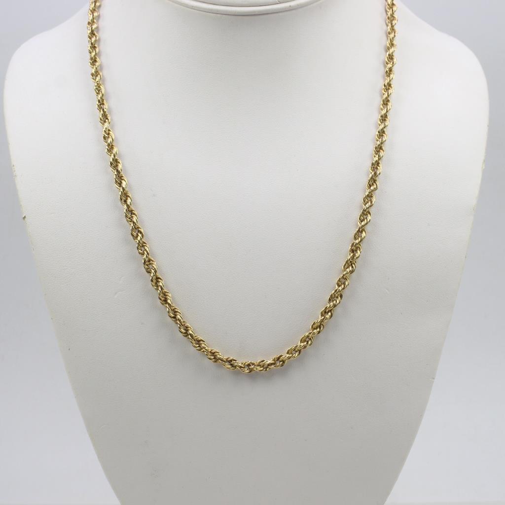 10Kt Gold Rope Necklace | Property Room