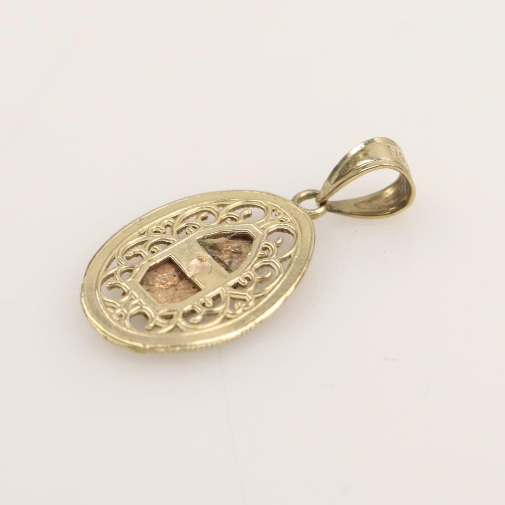 10kt Gold Tri-color Religious Pendant | Property Room