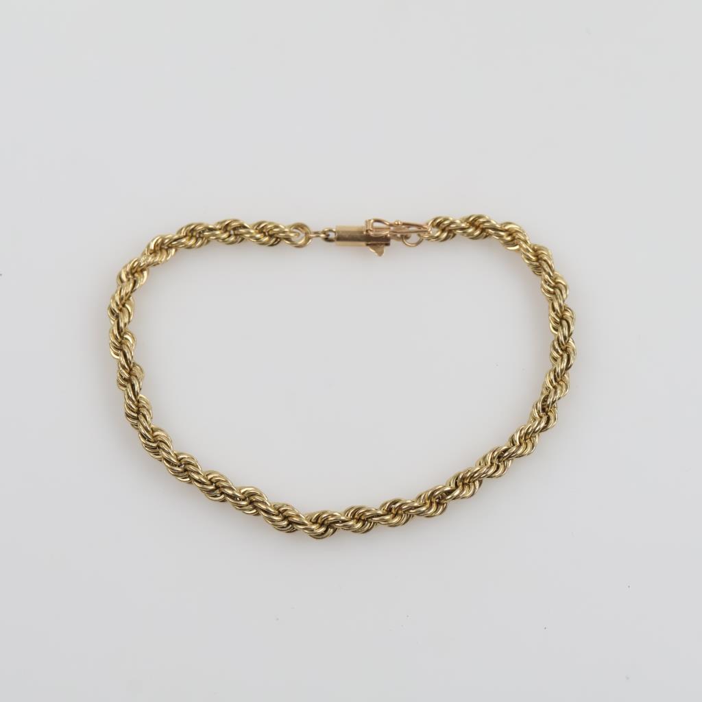 10kt Gold Twisted Rope Bracelet | Property Room