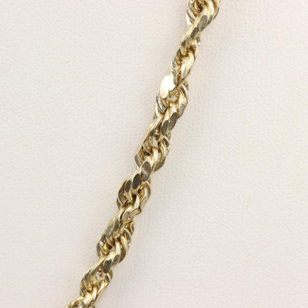 10kt Gold Twisted Rope Chain Hollow Necklace | Property Room