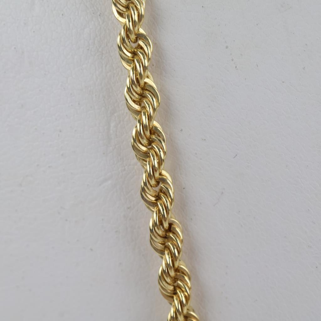 10kt Gold Twisted Rope Chain Necklace | Property Room