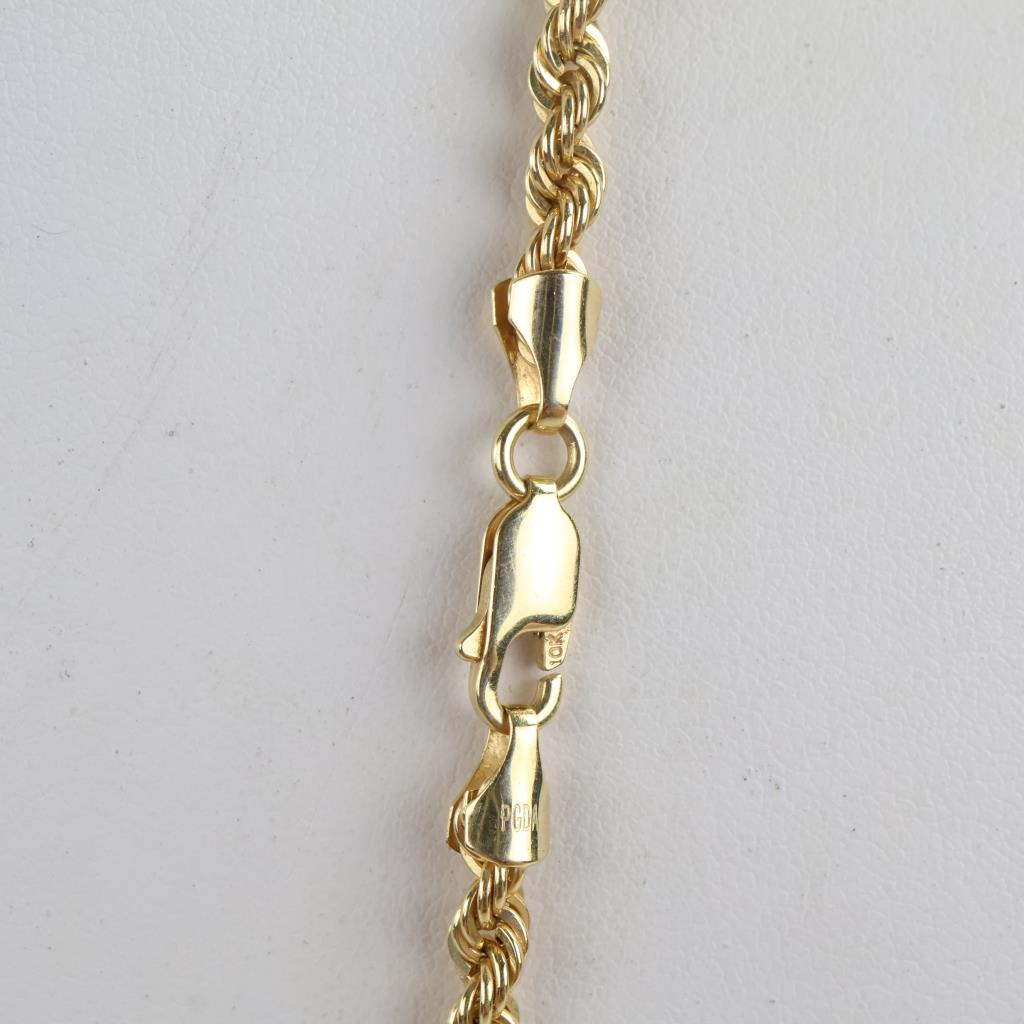 10kt Gold Twisted Rope Chain Necklace | Property Room