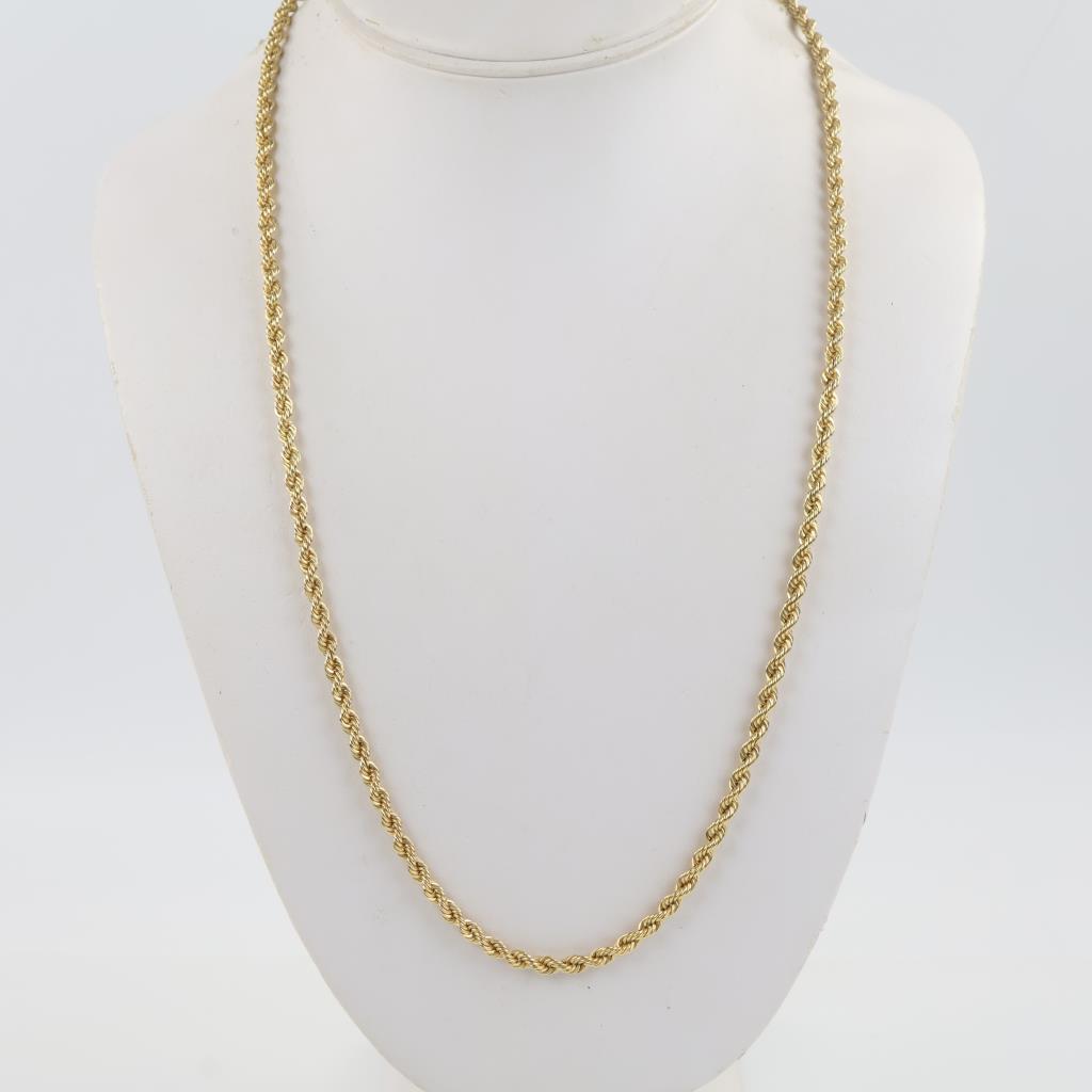 10kt Gold Twisted Rope Chain Necklace | Property Room