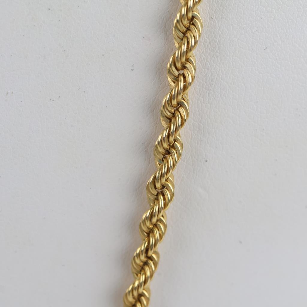 10kt Gold Twisted Rope Chain Necklace | Property Room