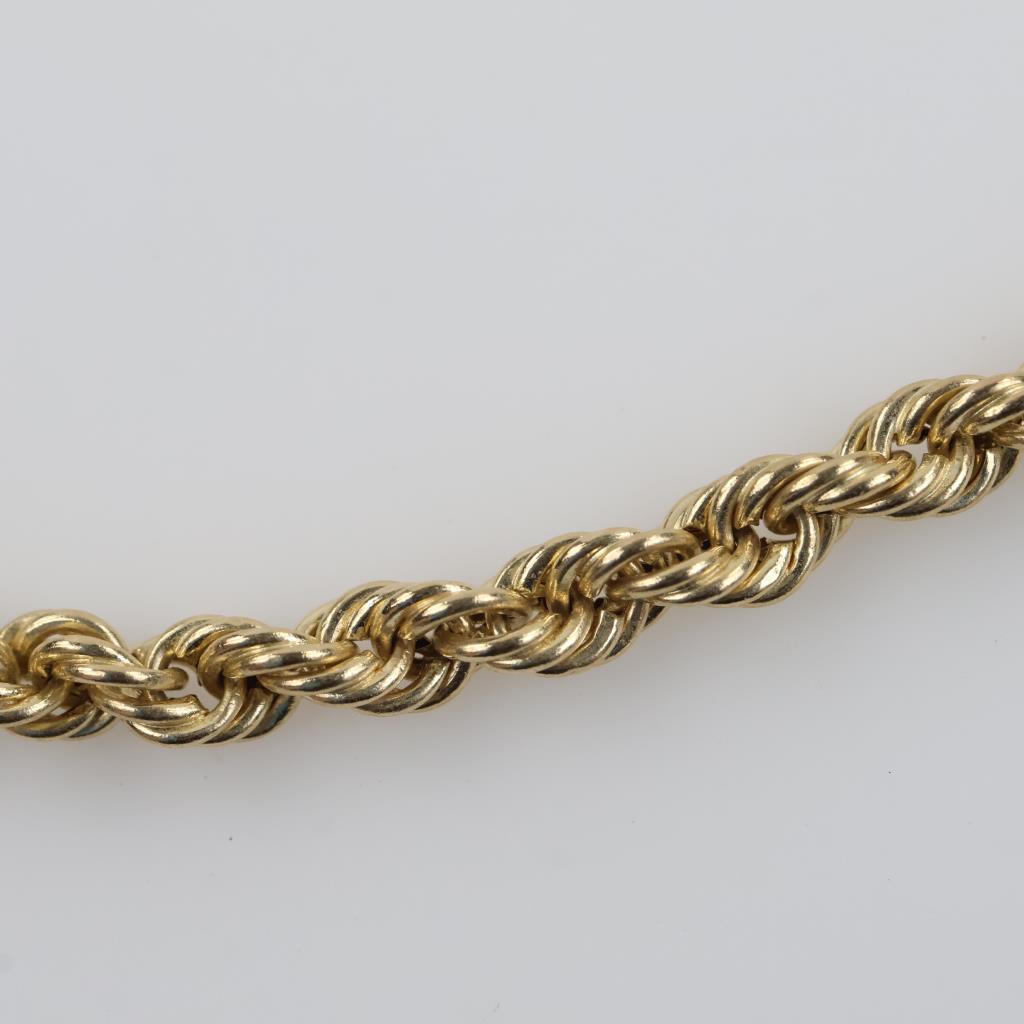 10kt Gold Twisted Rope Chain Necklace | Property Room