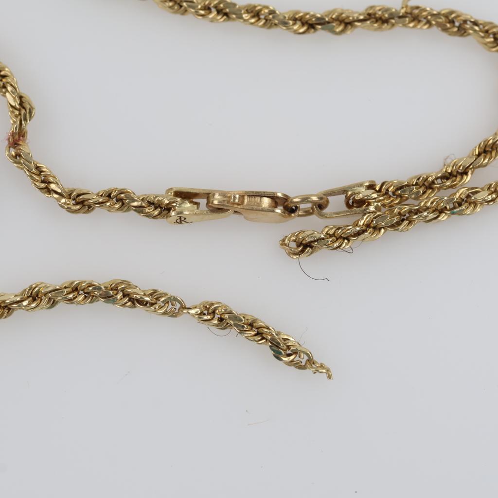 10kt Gold Twisted Rope Necklace | Property Room