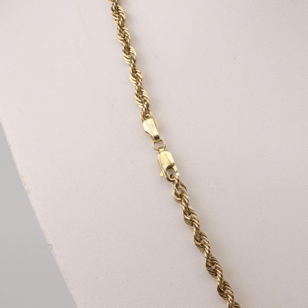 10kt Gold Twisted Rope Necklace | Property Room