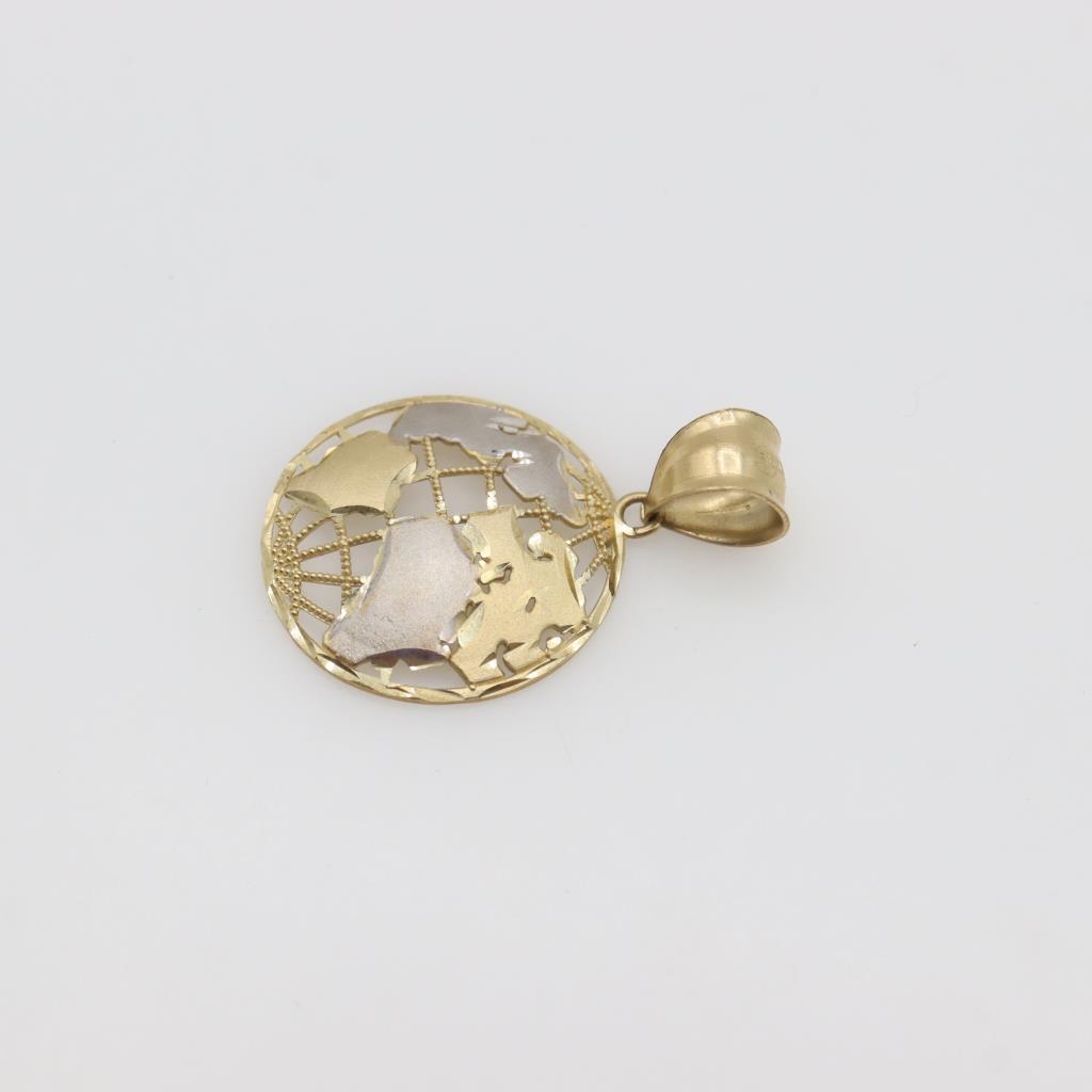 10kt Gold Two Tone Globe Pendant | Property Room