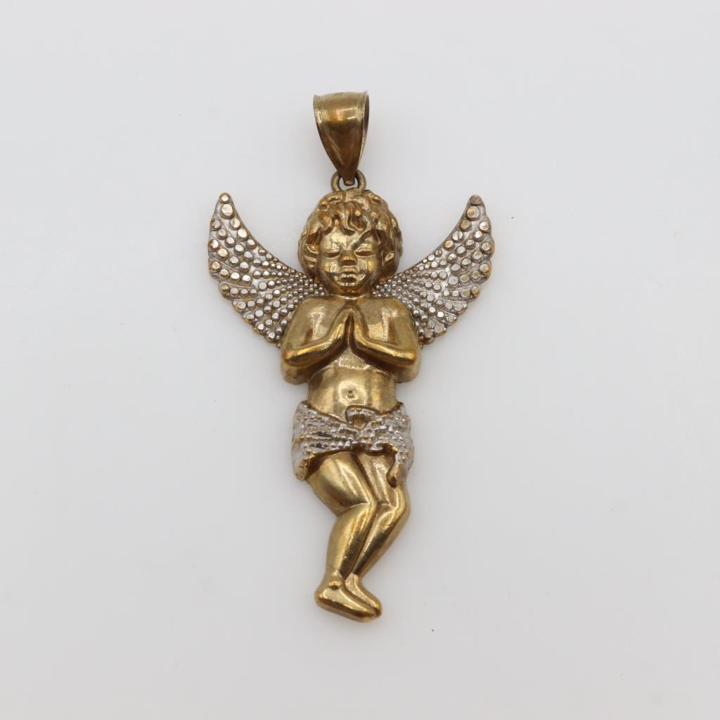 10kt Gold Two-tone Angel Pendant | Property Room