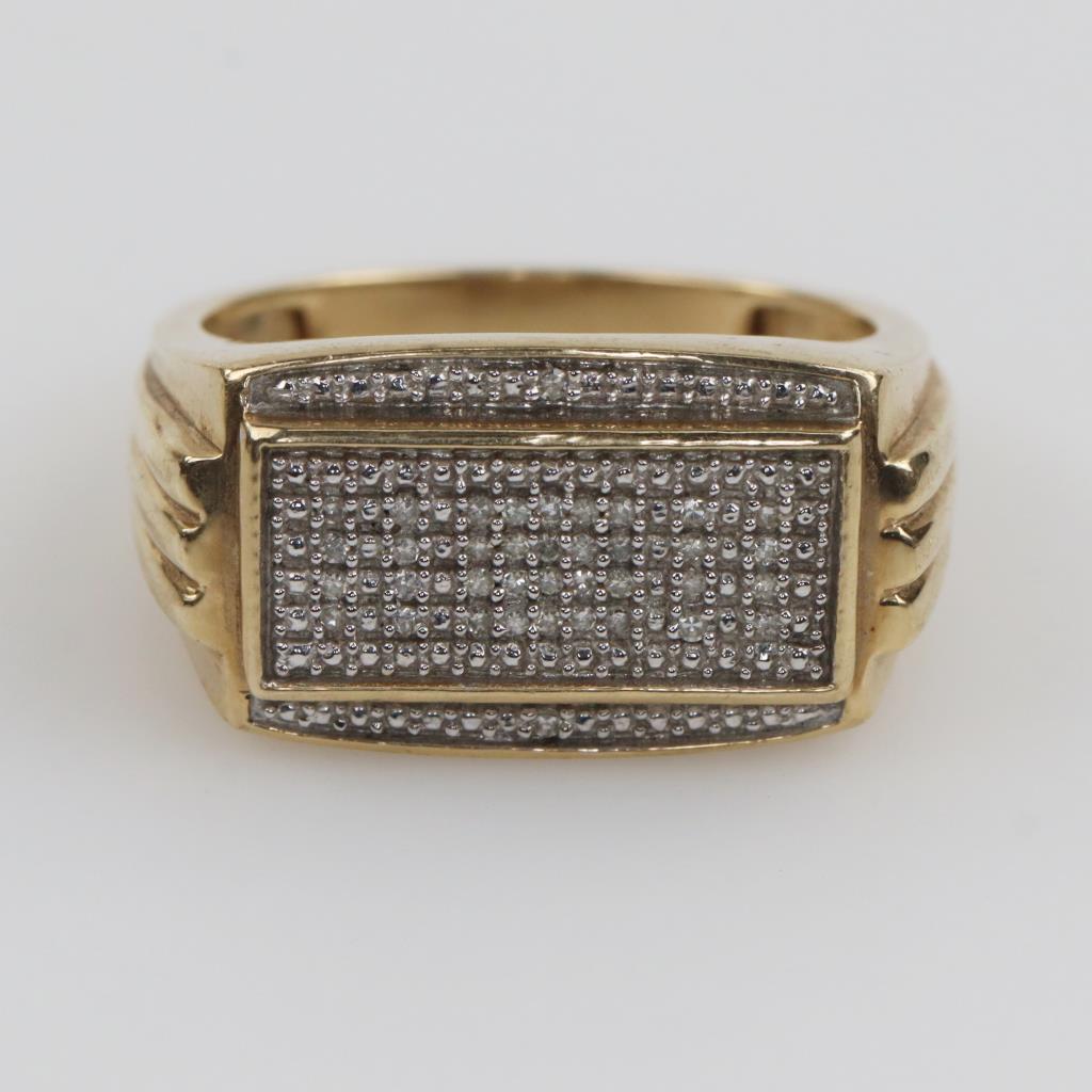 10kt Gold Two-tone Clear Stone Ring | Property Room