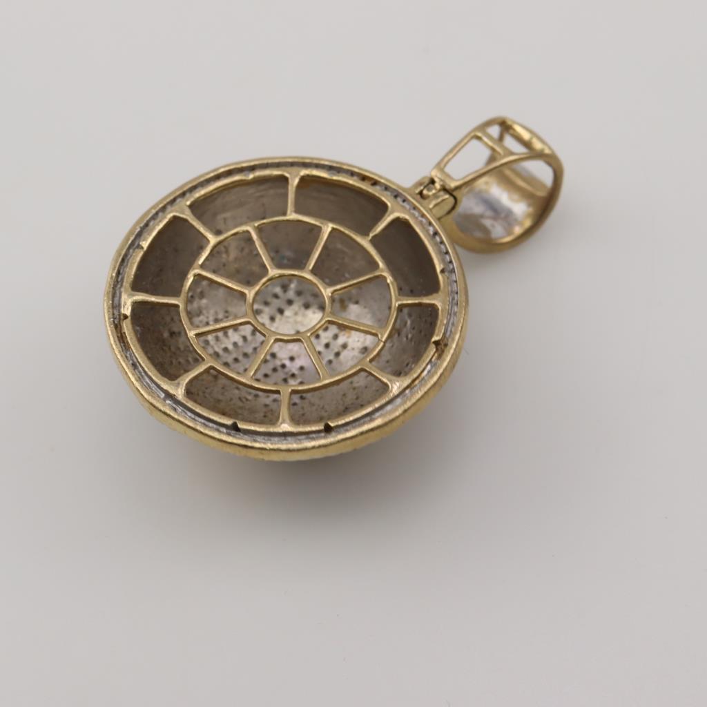 10kt Gold Two-tone Diamond Globe Pendant | Property Room