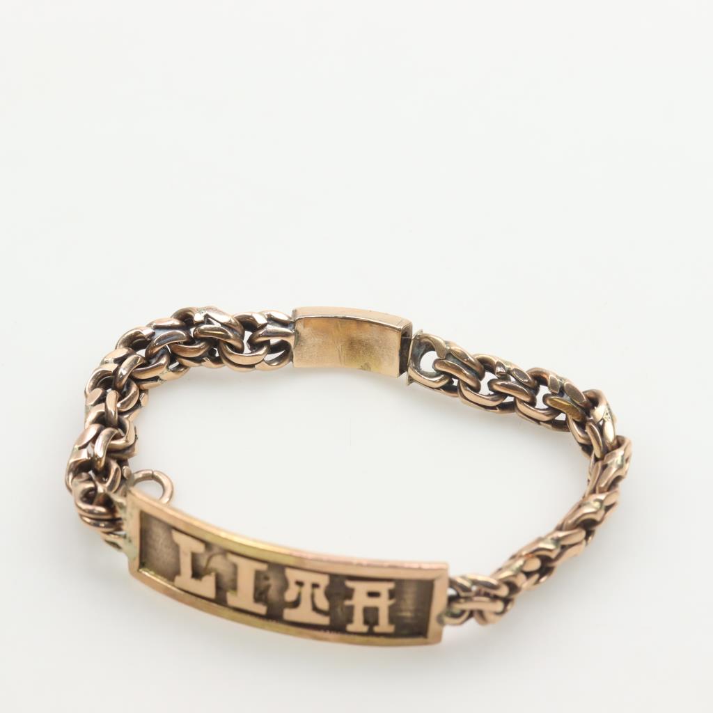 10kt Gold-plated Name Plate Bracelet | Property Room