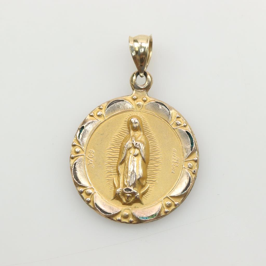 10kt GP Round Religious Pendant | Property Room
