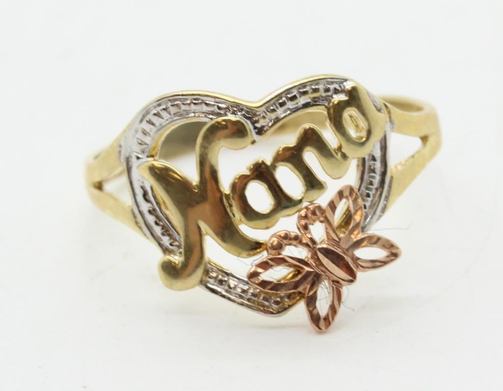10kt Tri Colored Gold 1.4g "Nana" Ring | Property Room