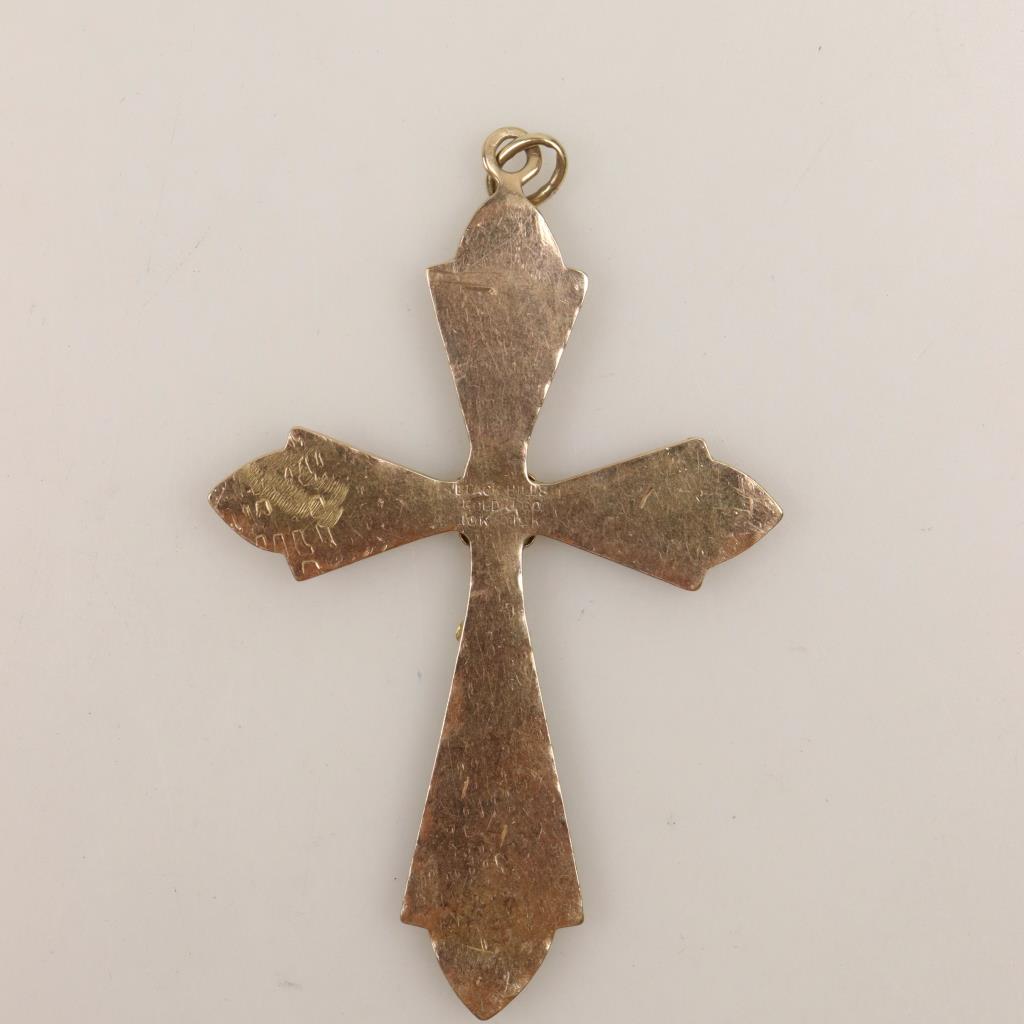 10kt Tri-Colored Gold Cross Pendant | Property Room