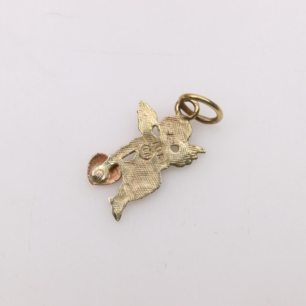 10kt Two Tone Gold Cupid Pendant | Property Room