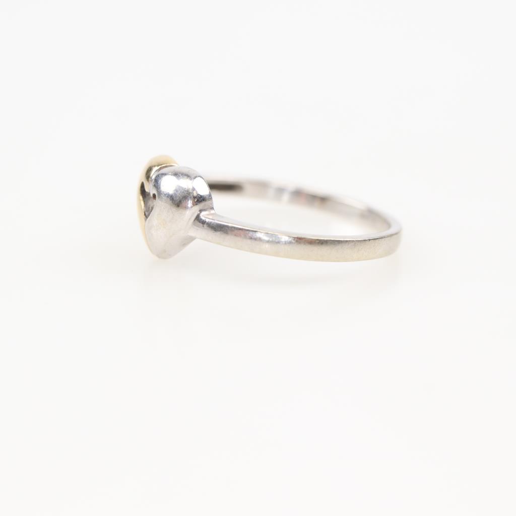 10kt Two Tone Gold Diamond Heart Ring | Property Room
