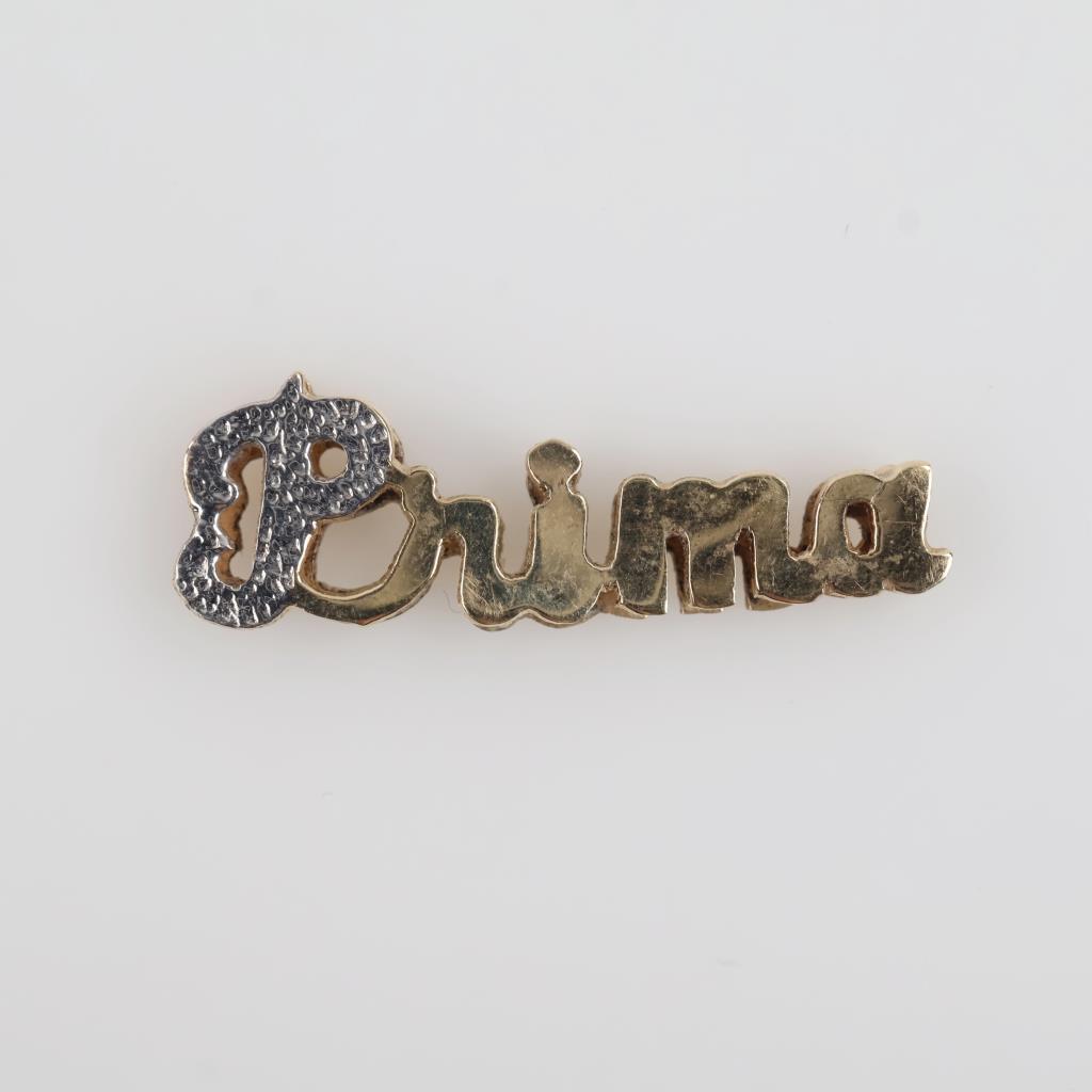 10kt Two Tone Gold Name Pendant | Property Room