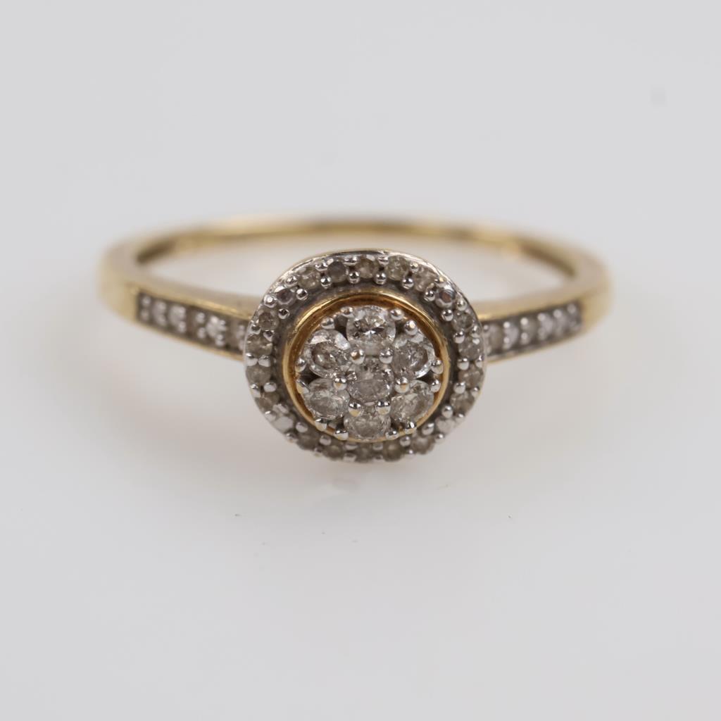 10kt Two-Tone Gold Clear Stone Ring | Property Room