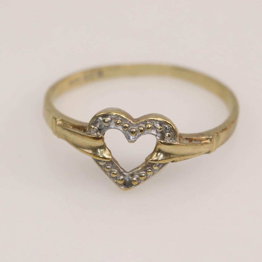 10kt Two-Tone Gold Heart Ring | Property Room