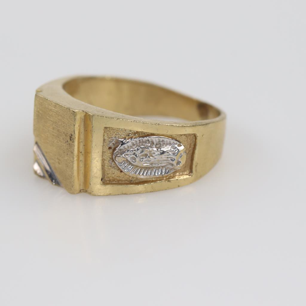 10kt Two-Tone Gold Signet Ring | Property Room