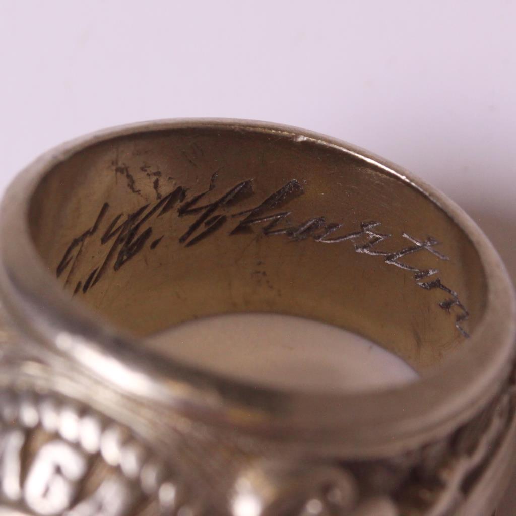 10kt White Gold 30g 1969 Purple Stone Class Ring | Property Room