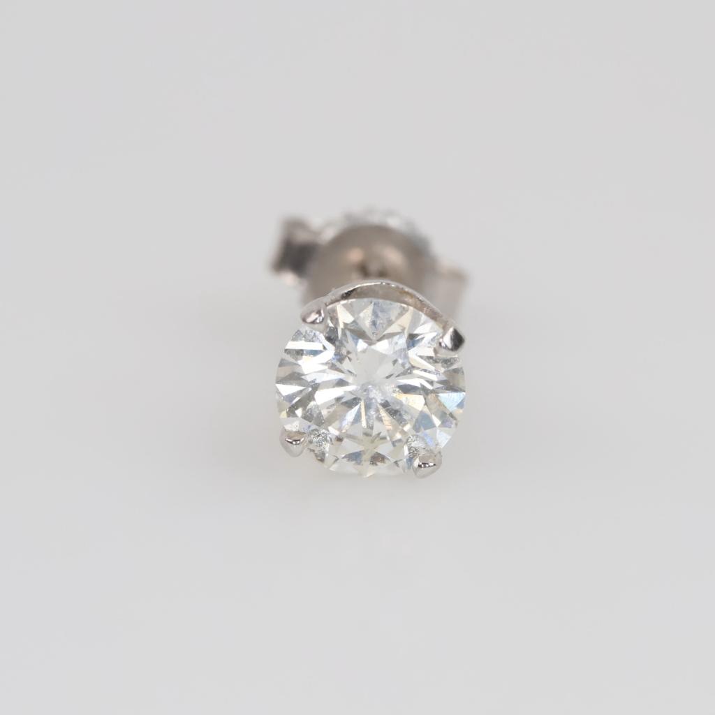 10kt White Gold Diamond Single Earring | Property Room
