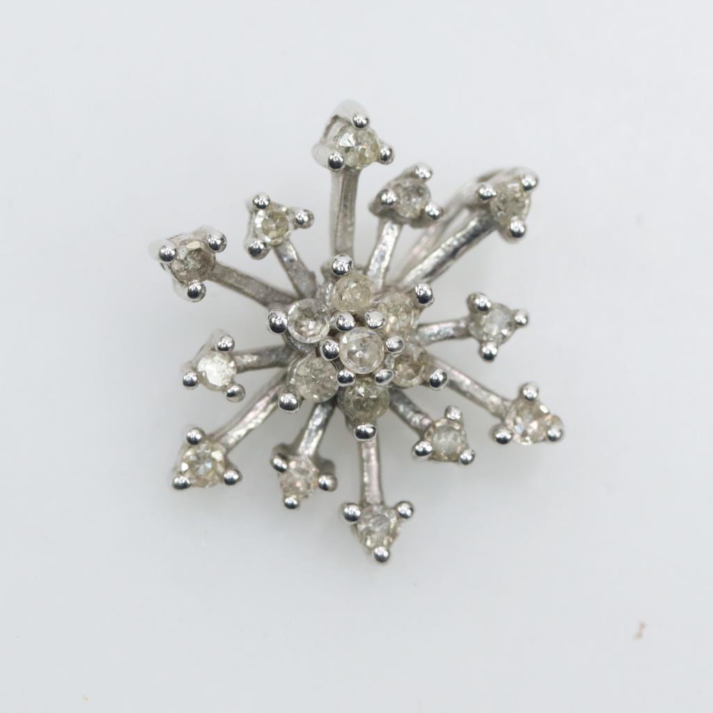 10kt White Gold Diamond Snowflake Pendant | Property Room