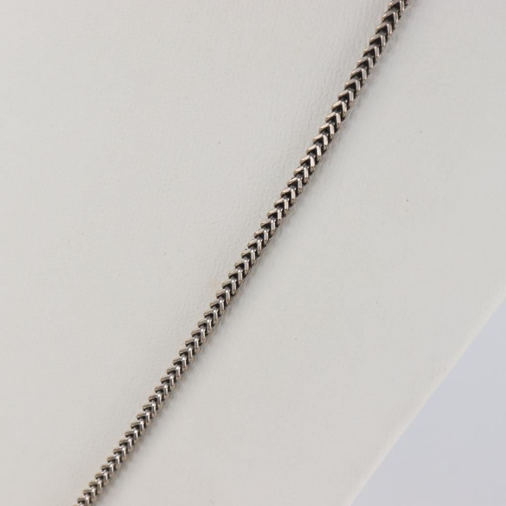 10kt White Gold Foxtail Chain Necklace | Property Room