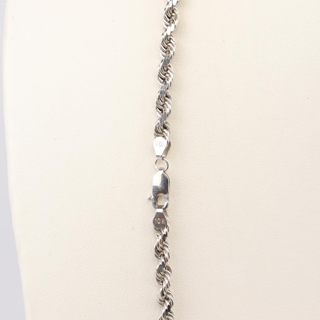 10kt White Gold Rope Necklace | Property Room