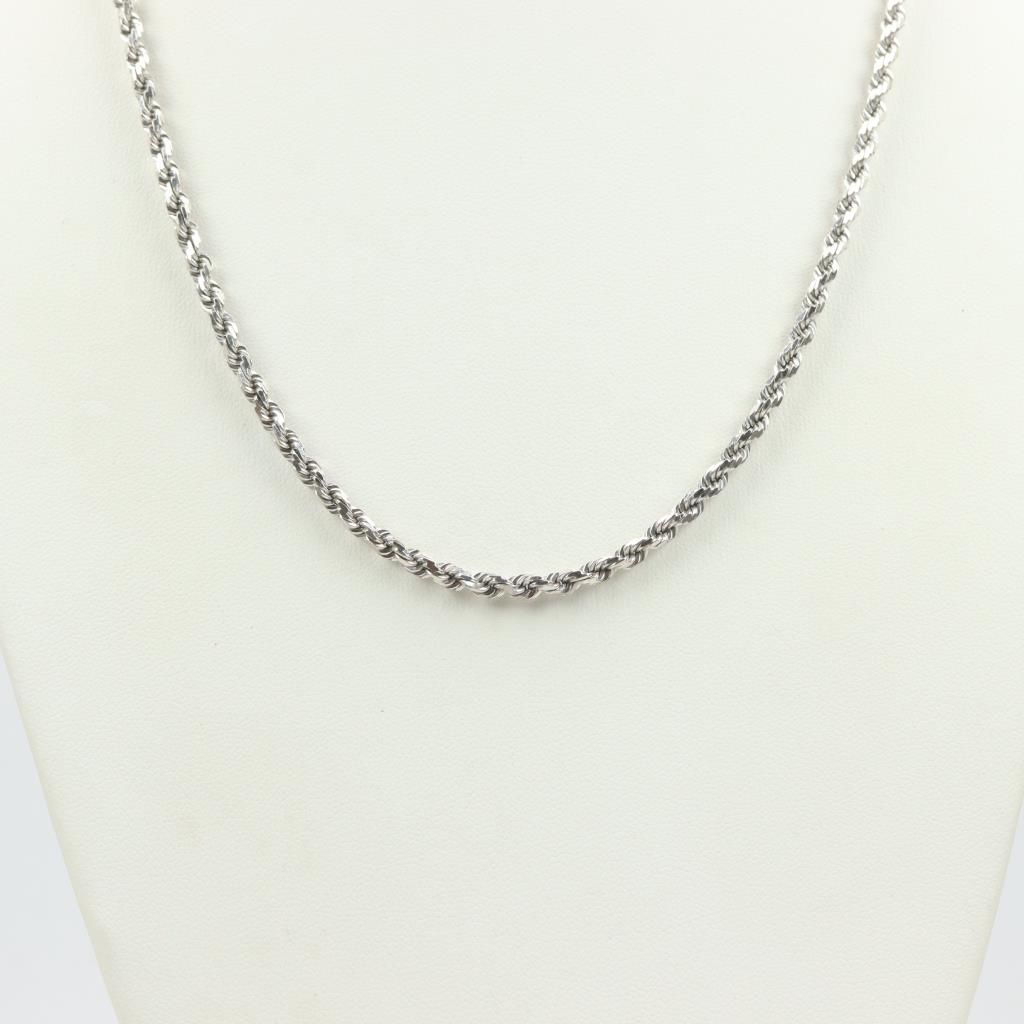 10kt White Gold Rope Necklace | Property Room
