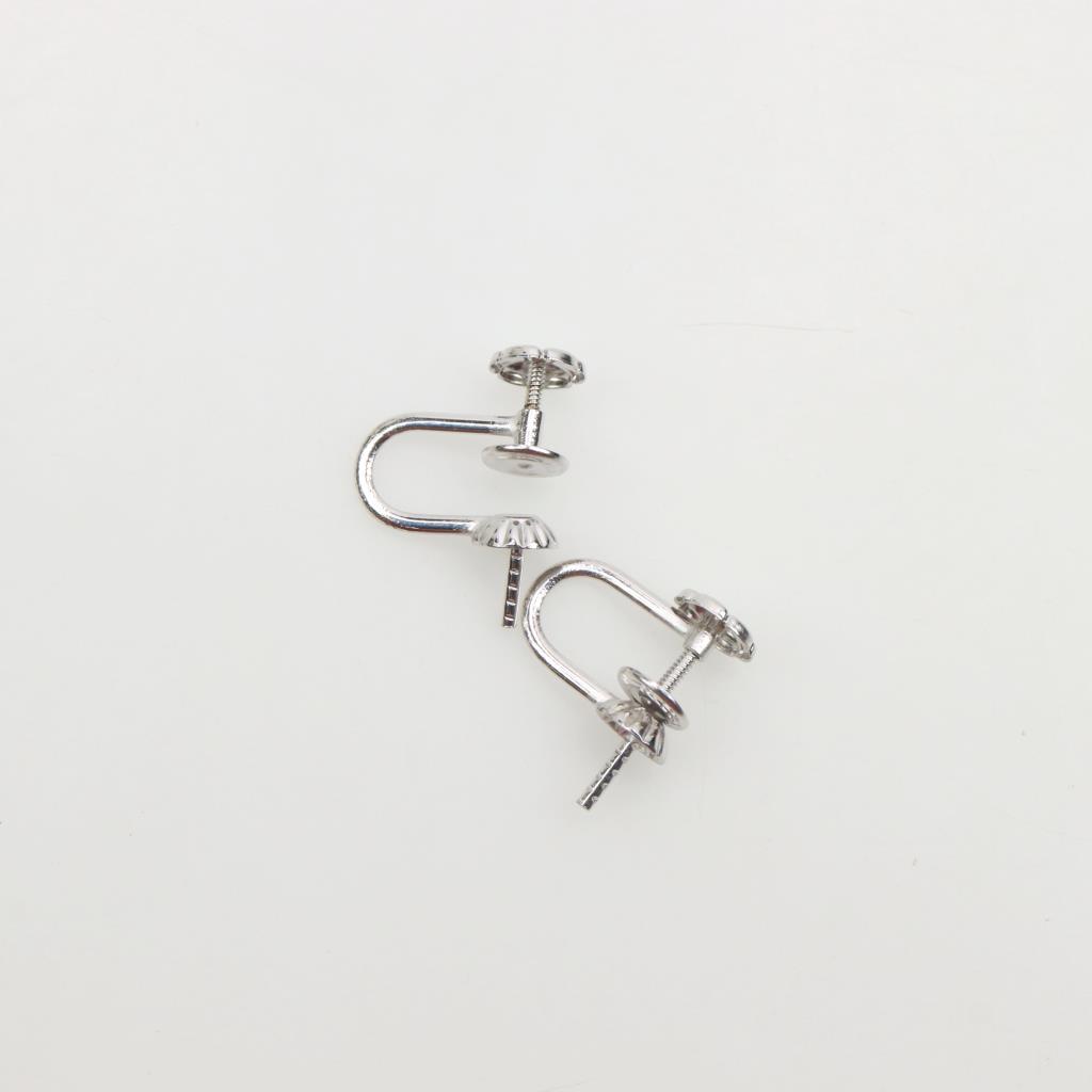 10kt White Gold Screw Back Clip On Earring Findings | Property Room