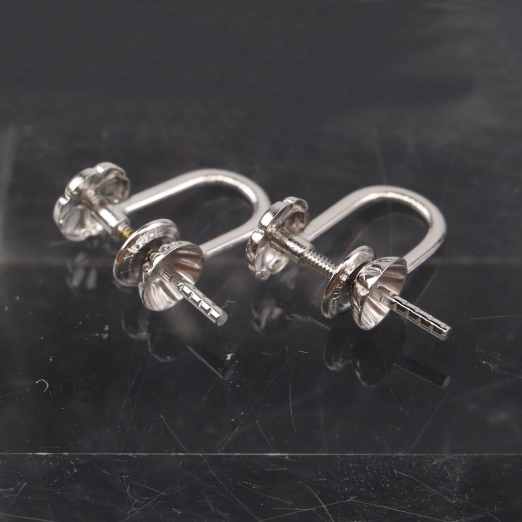 10kt White Gold Screw Back Clip On Earring Findings | Property Room