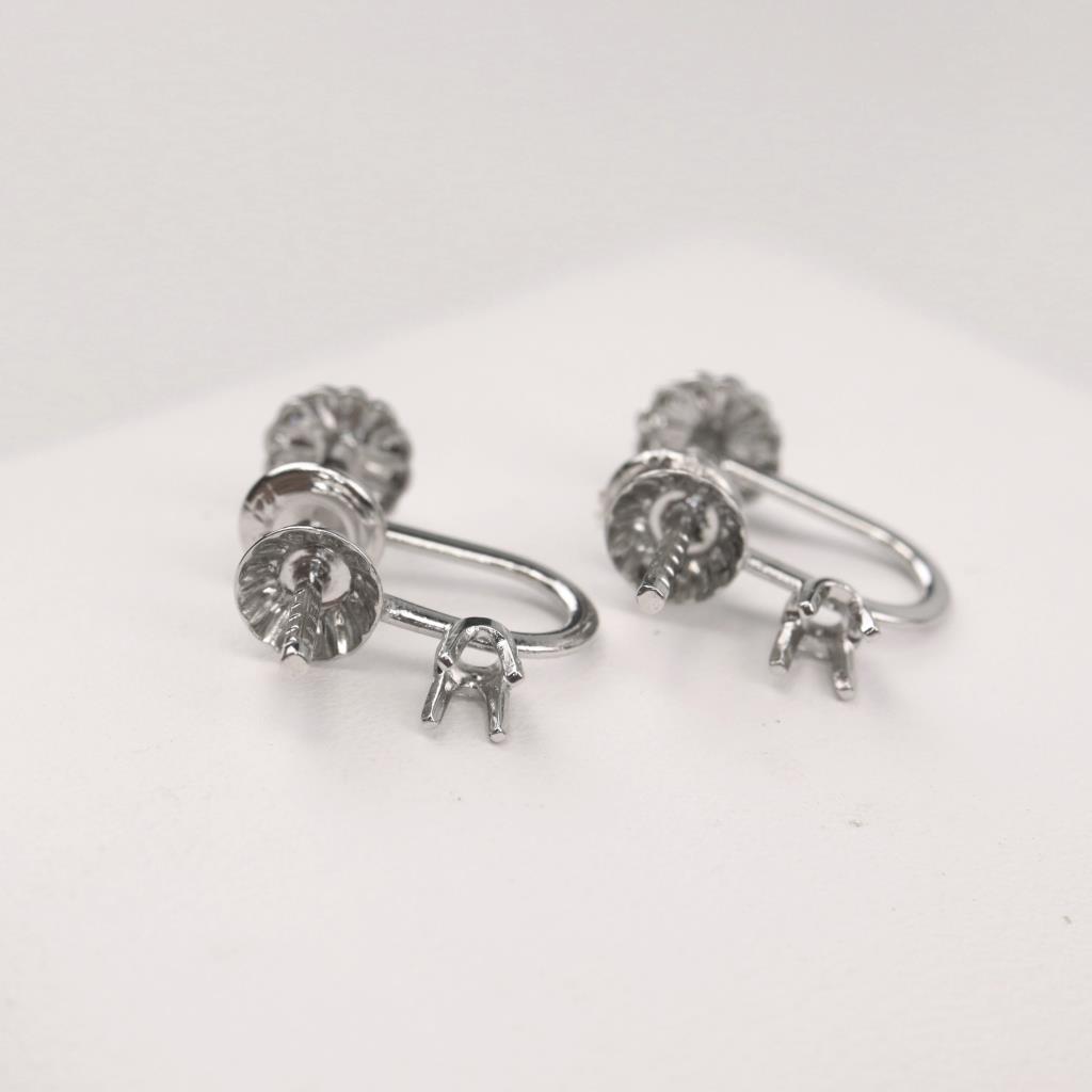 10kt White Gold Screw Back Clip On Earring Findings | Property Room