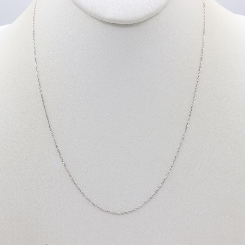 10kt White Gold Singapore Chain Necklace | Property Room