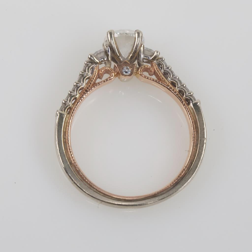1.11cts TW Diamond 14kt Two Tone Gold Engagement Ring-Evaluated By Our ...