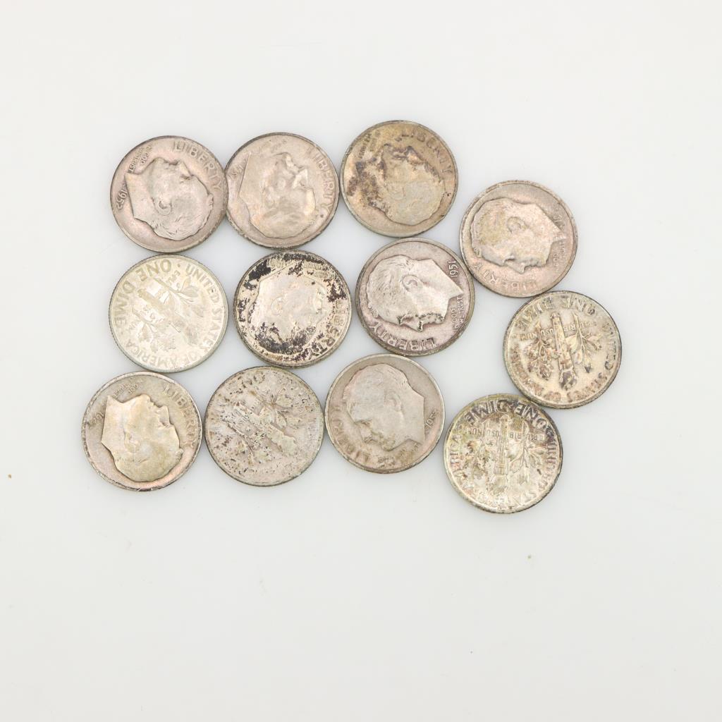 12 US Silver Dimes | Property Room