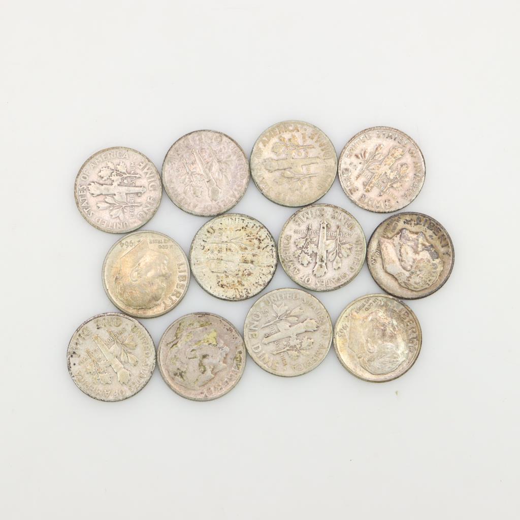 12 US Silver Dimes | Property Room